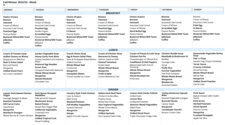 Menu – Maple Manor